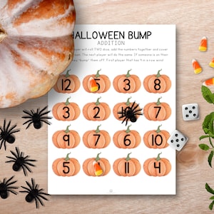Halloween Counting Addition Math Game, Montessori Activity, Preschool ...