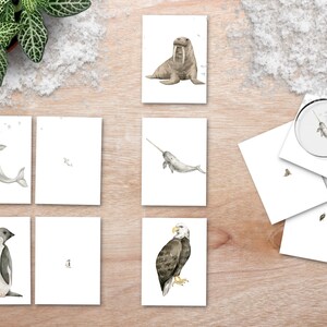 Arctic Animal Magnifying Match Activity, Montessori Winter Activity ...