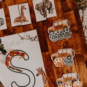 Safari Activity Unit, Safari Montessori Unit, African Animal Flashcards ...