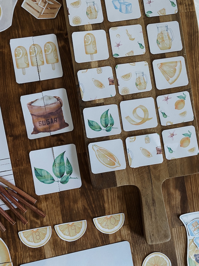 Lemonade Activity Unit, Lemonade Montessori Unit, Nature Flashcards ...