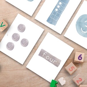 Number Flash Cards 1-10 Printable, Number Match Game, Preschool Math ...