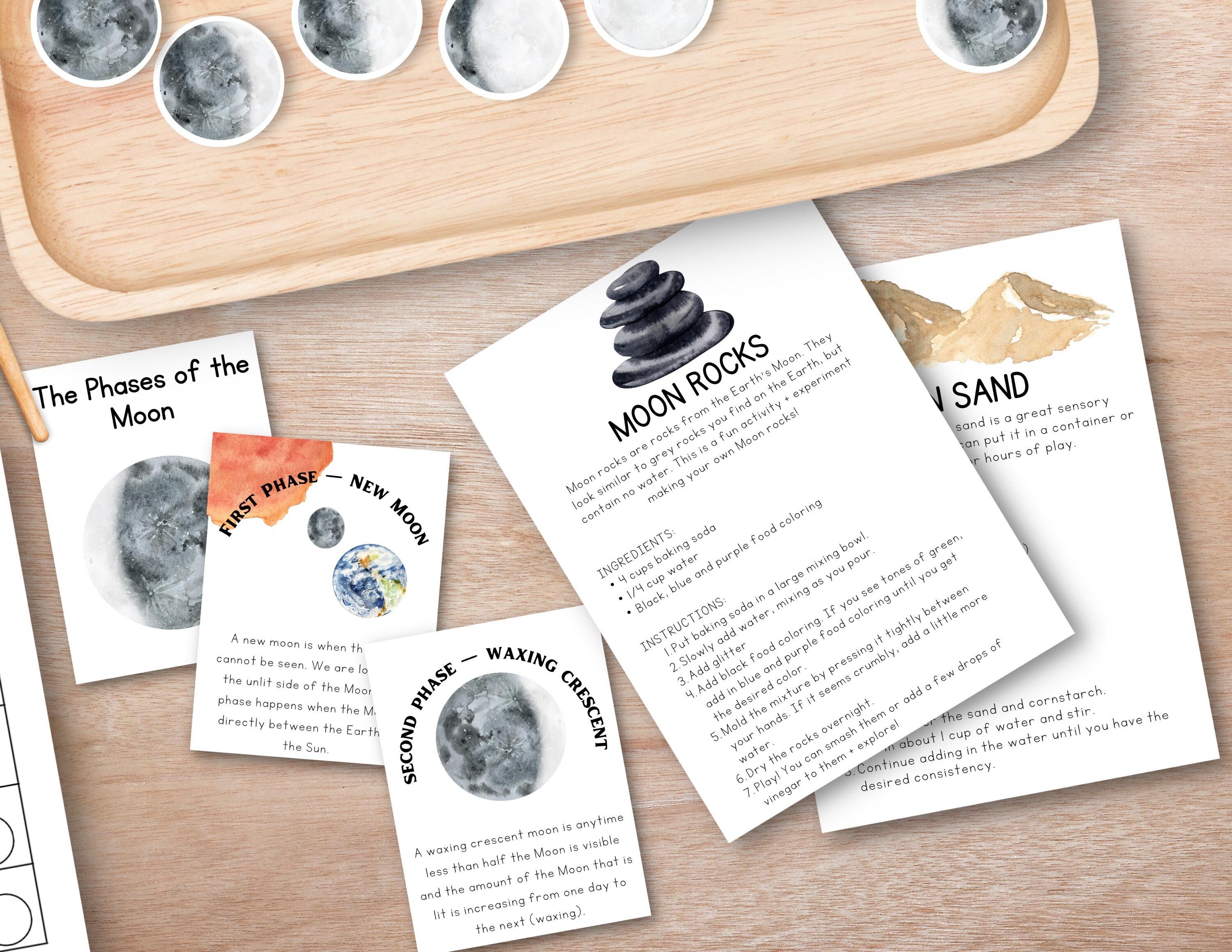 Moon Phases Study Unit, Space Study Unit, Homeschool Space Unit, Moon ...