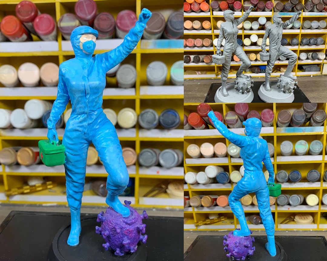 Doctor Statue Male and Female Doctor Figurine Medical Expert Statue ...