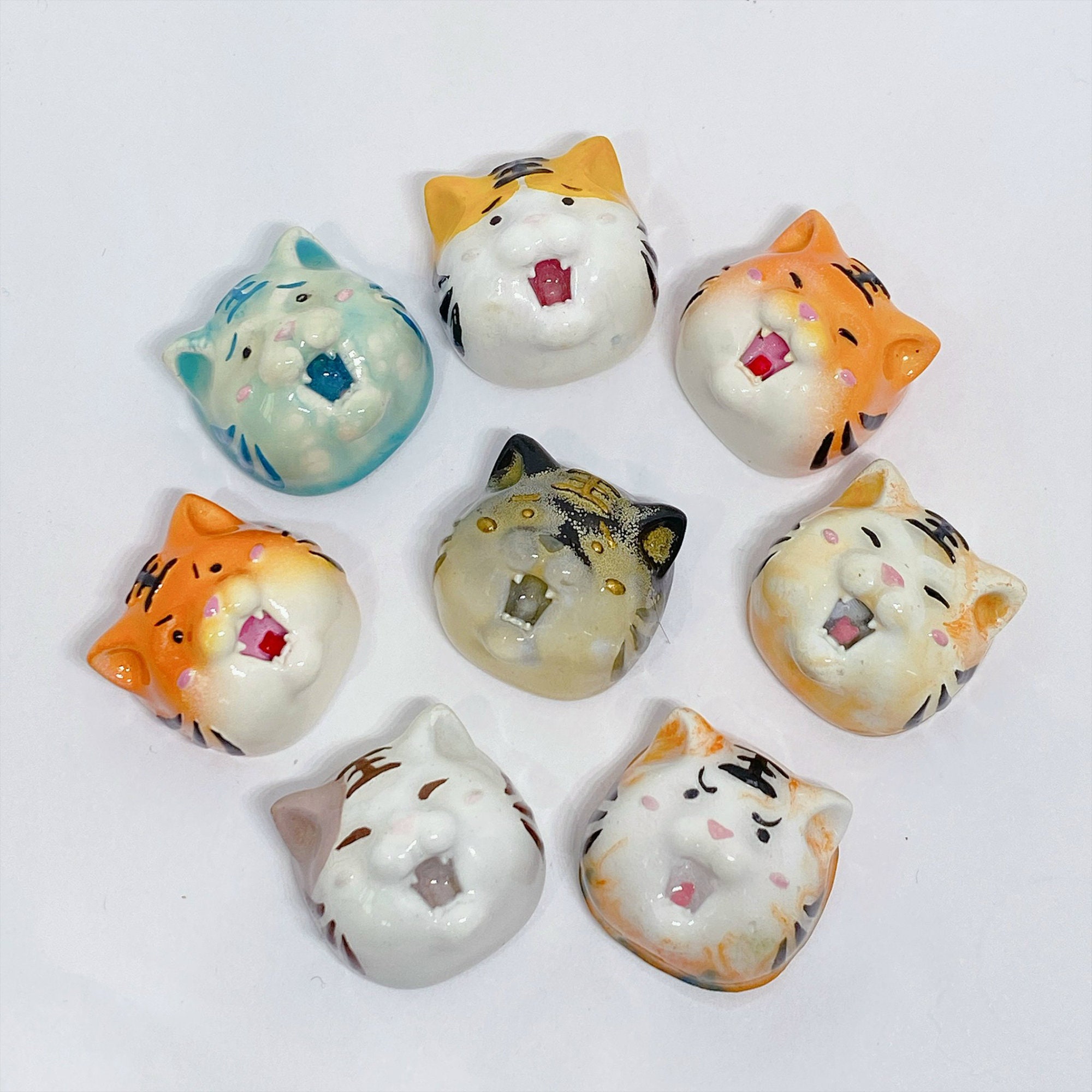 Tiger Head Cute Style Keycaps Artisan Keycap Key Cap for Mechanical ...