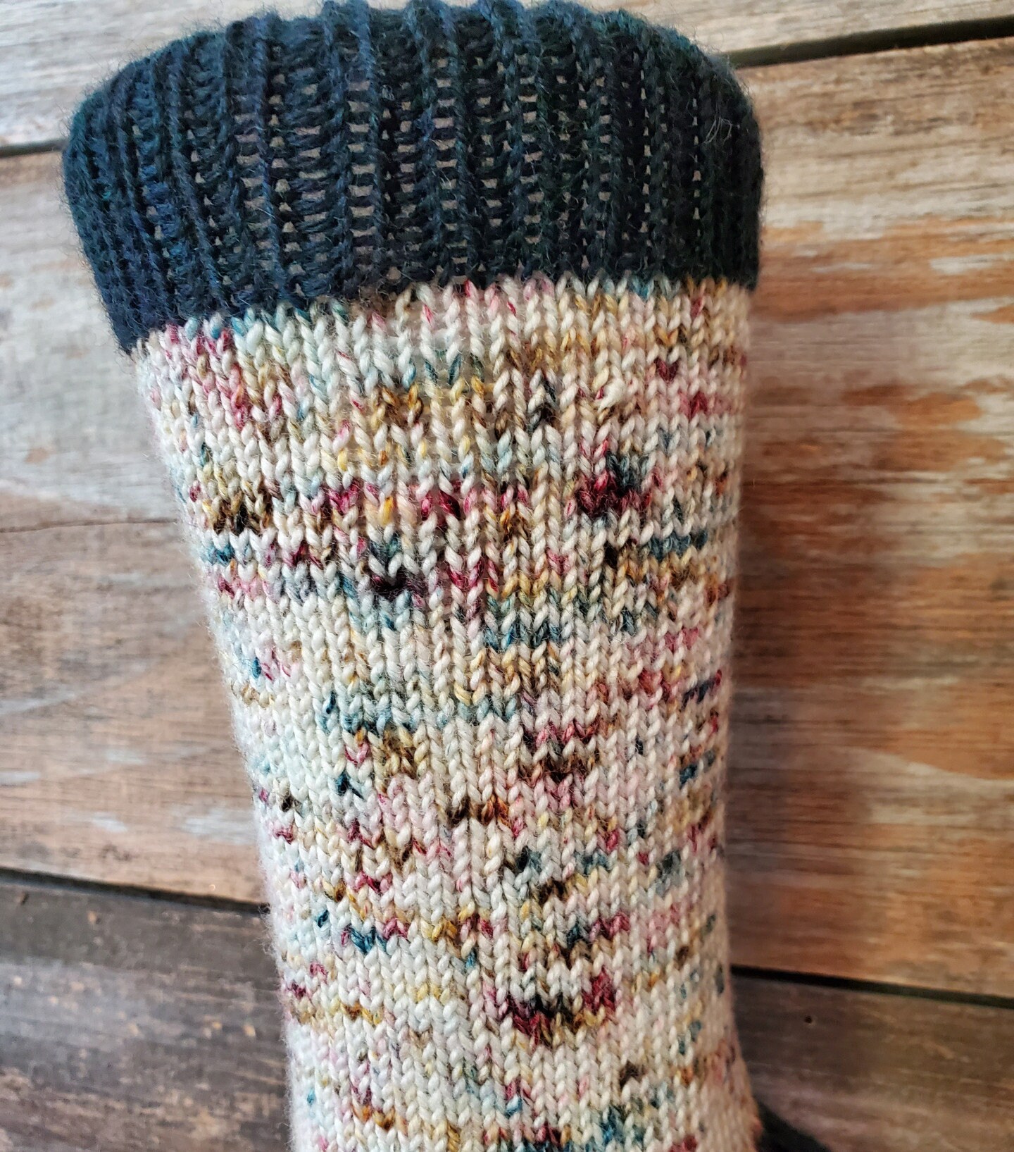 Hand Knit Speckled White Socks - Etsy