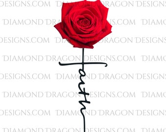 Faith Yellow Sunflower Faith Word Faith Cross Stem Faith - Etsy