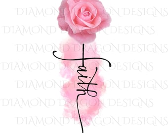 Faith Yellow Sunflower Faith Word Faith Cross Stem Faith - Etsy