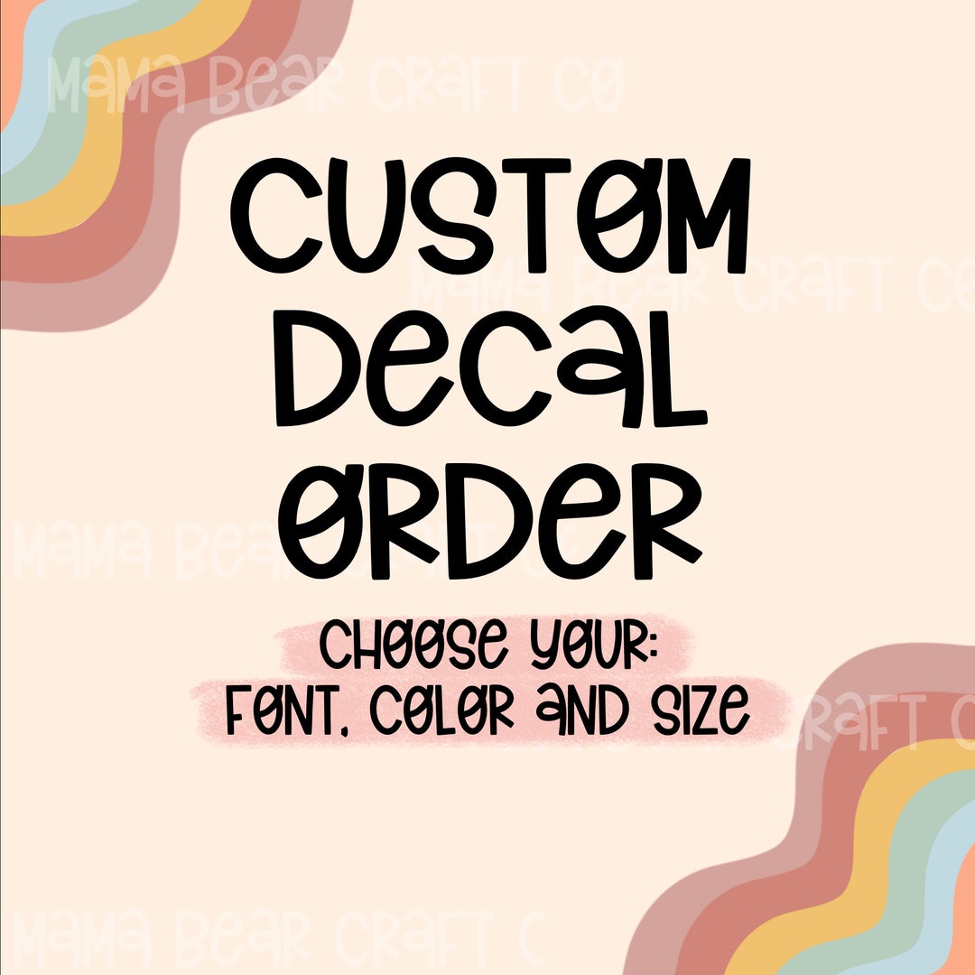 Custom Decals| Personalized Decals| Outdoor Vinyl Decals| Weatherproof ...