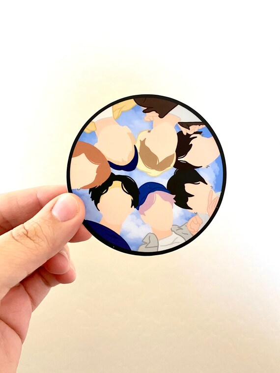 Drawing & Illustration BTS Group Circle Sticker Art & Collectibles etna ...