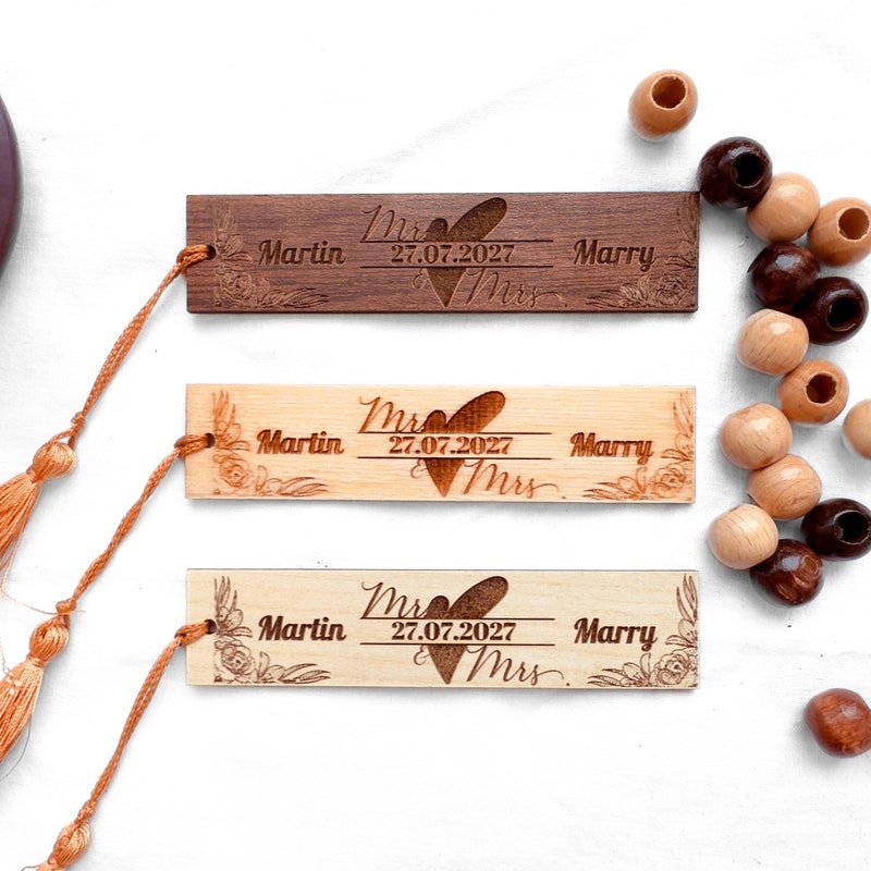 Wedding Bookmark - Etsy
