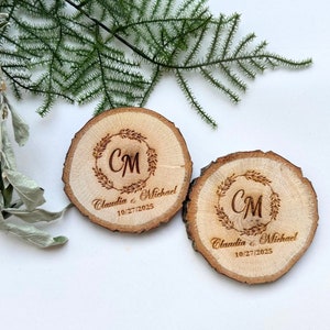 Custom Wedding Coasters,personalized Wedding Favors,rustic Wedding ...