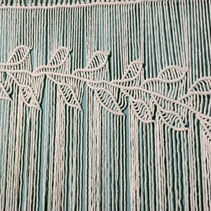 Macrame Wall Hanging Tree Branches With Leaves, Pattern Macrame Wall ...
