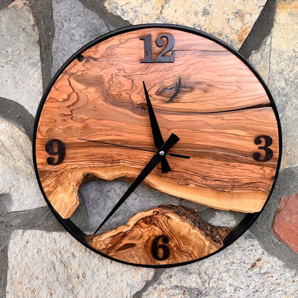 Natural Wood Clock - Etsy