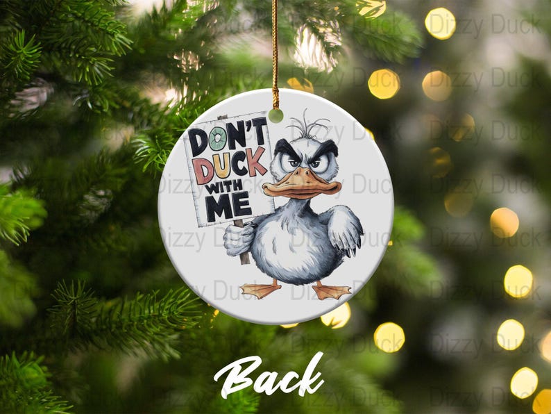 Funny Duck Don't Duck With Me Poster, Humorous Animal Wall Art, Quirky ...