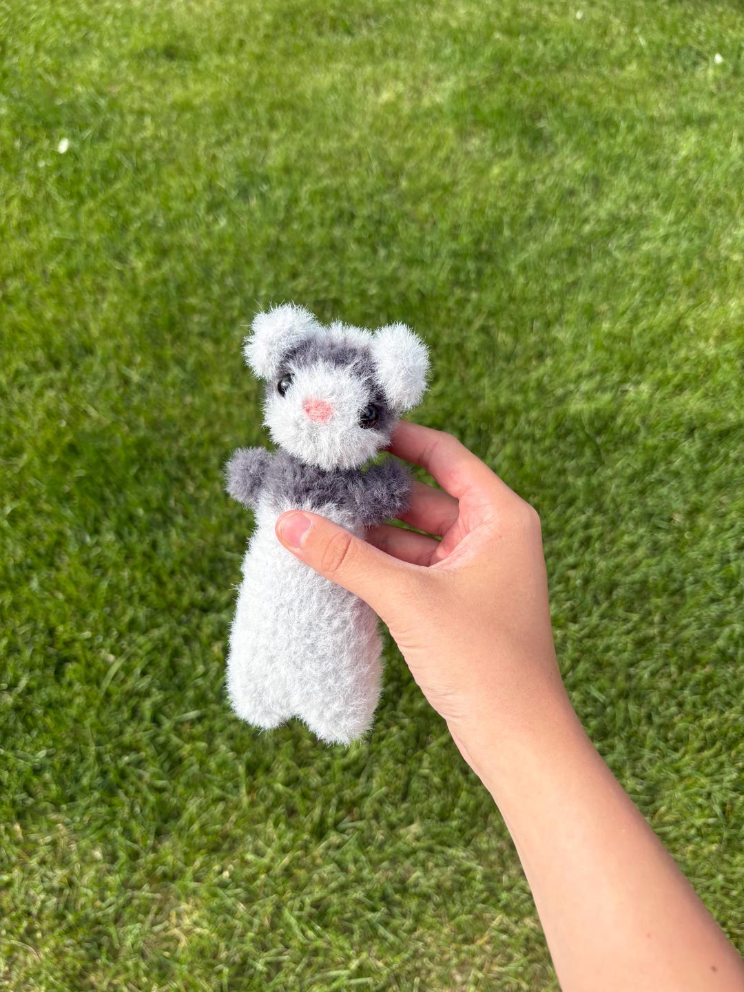 Crochet Ferret (black and Gray) - Etsy