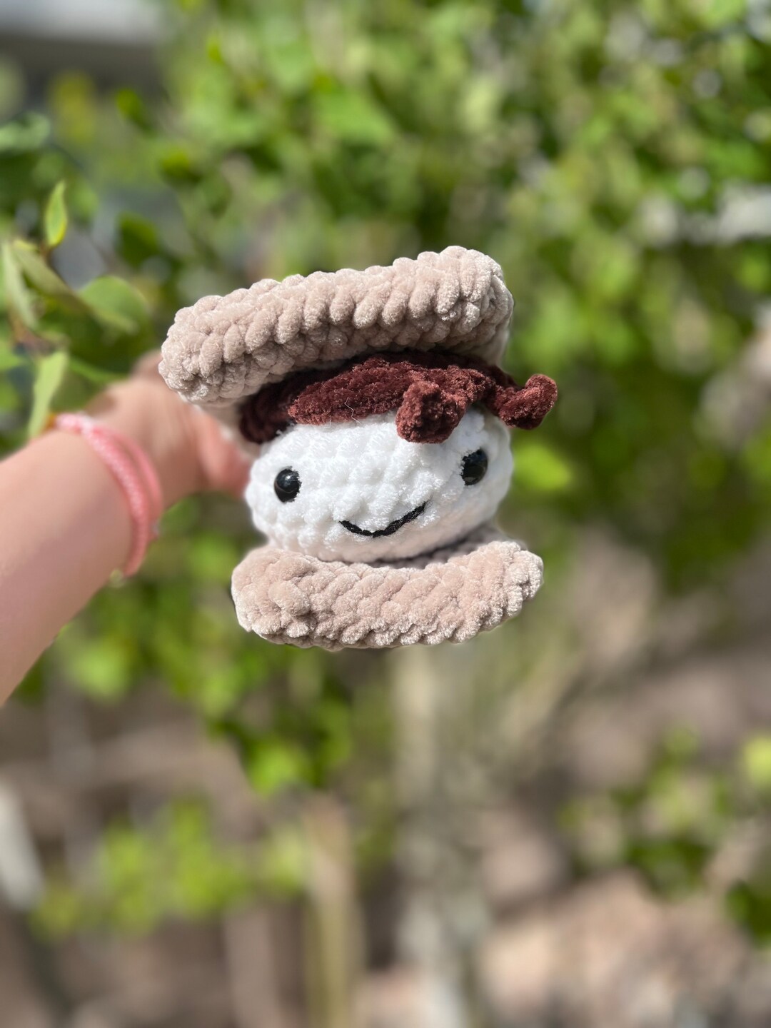 Crochet Large S’mores | Crochet Plushie, Handmade, Soft, Plush, Small ...