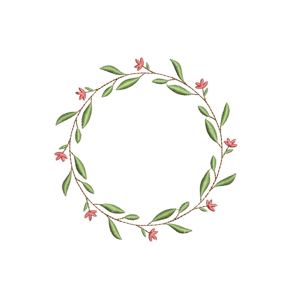 Frame Wreath Embroidery, Laurel Wreath Machine Embroidery, Monogram ...