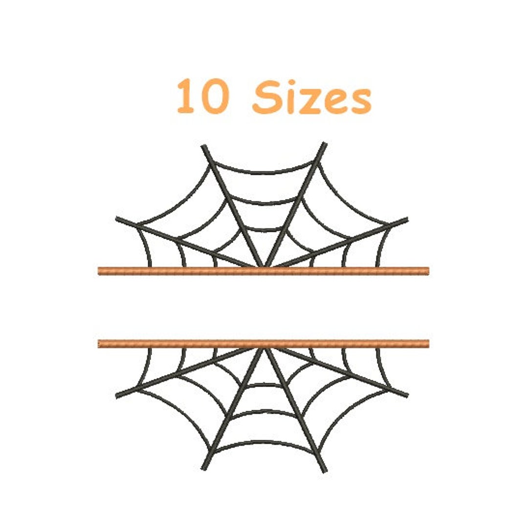 Spider Web Embroidery Design, Split Spider Web Design, Halloween ...