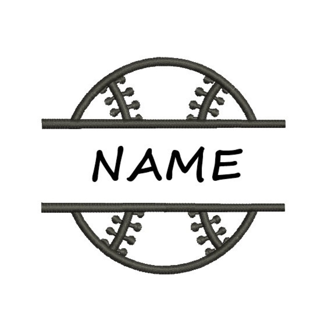 Baseball Split Wreath Embroidery Design Baseball Split Frame Embroidery DIGITAL DOWNLOAD Machine ...