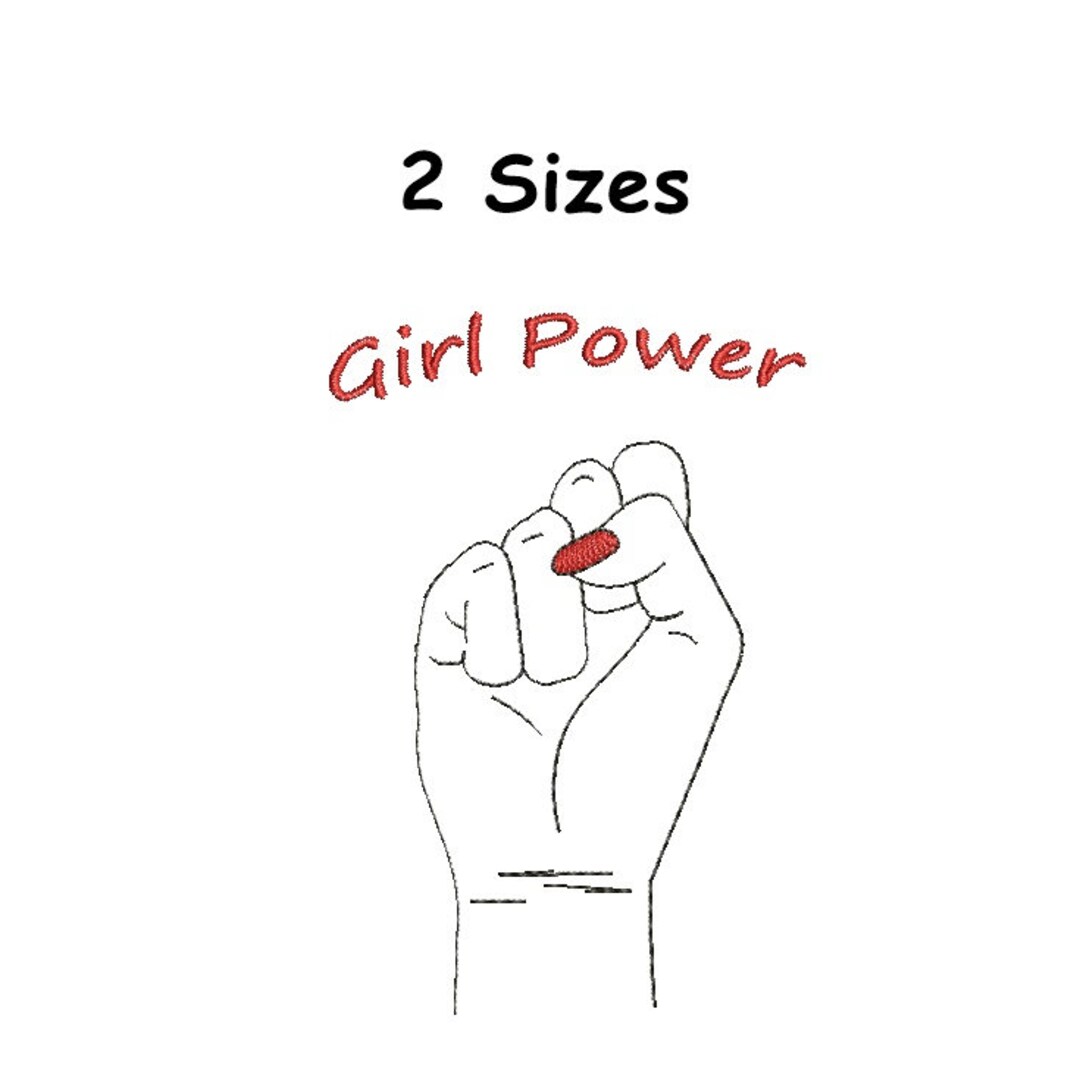 Girl Power Embroidery Design - 2 Sizes - Digital Download - Woman Power ...
