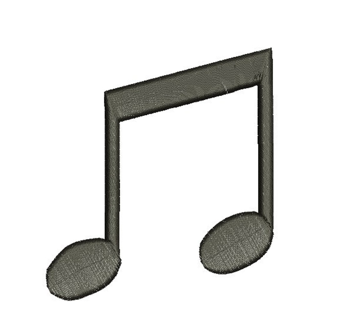 Note Embroidery Design Machine Embroidery Design Note Silhouette Note ...