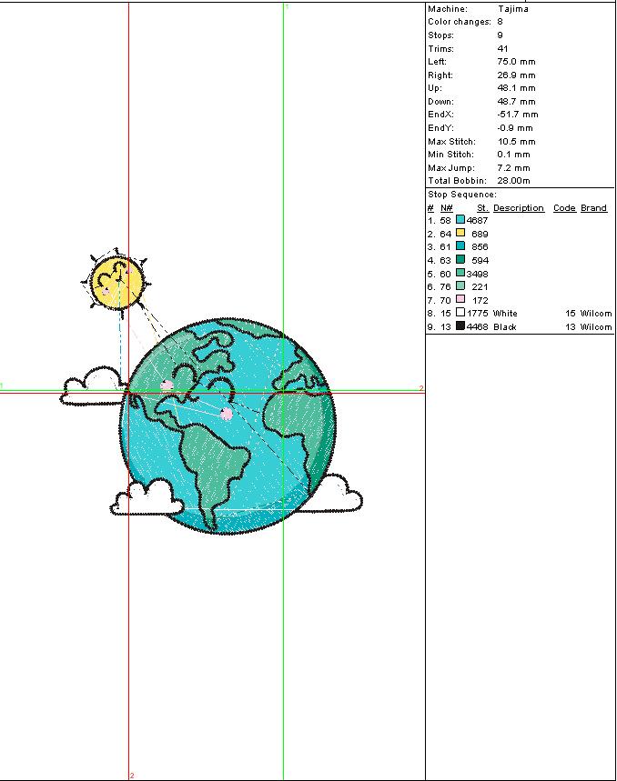 Map Embroidery Designs - World Map Embroidery - Globe Machine ...