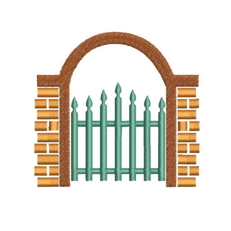 Garden Gate Embroidery Designs Garden Embroidery Garden Gate Machine ...