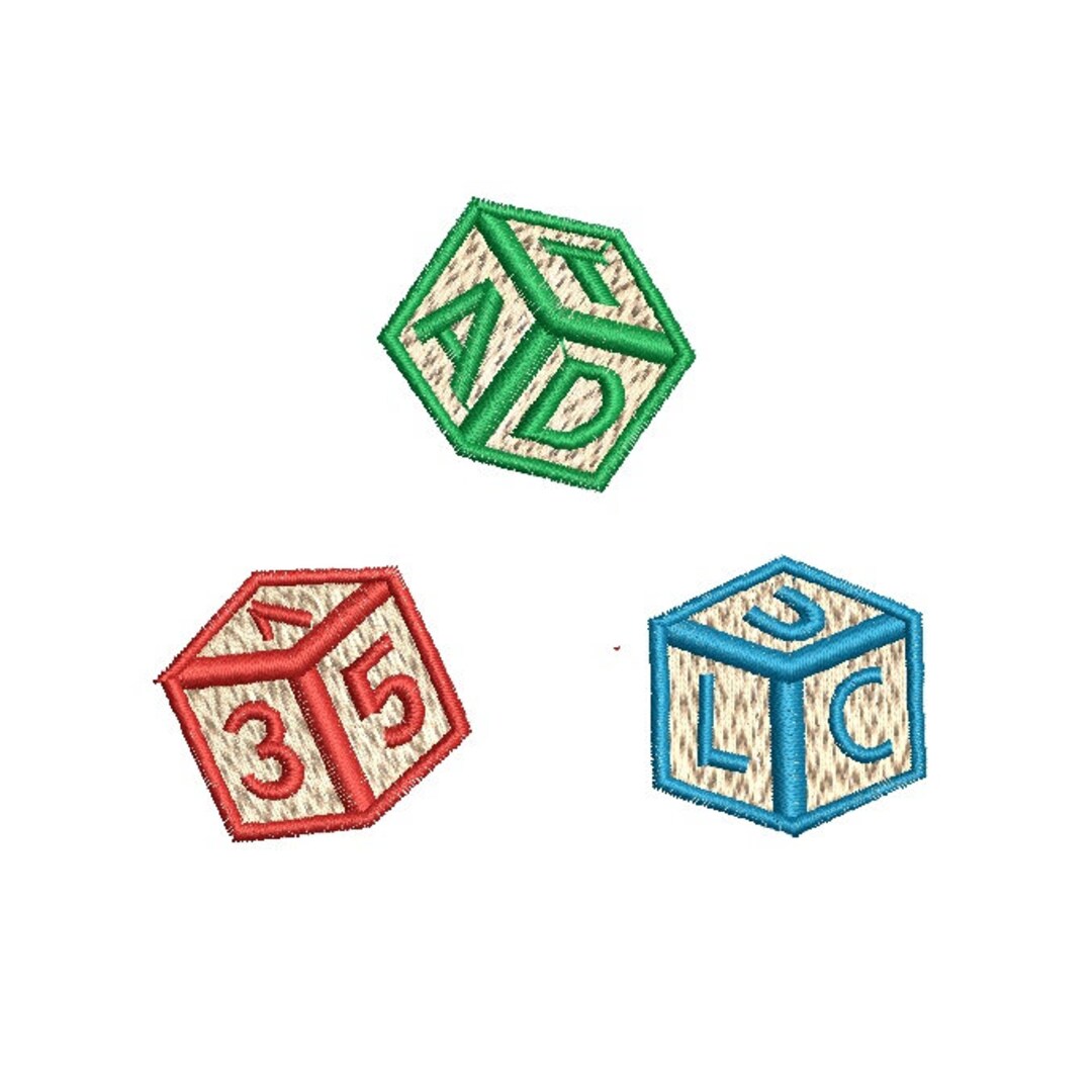 My Cubes Machine Embroidery, Baby Cubes Toy Design, 3 Cubes Embroidery ...