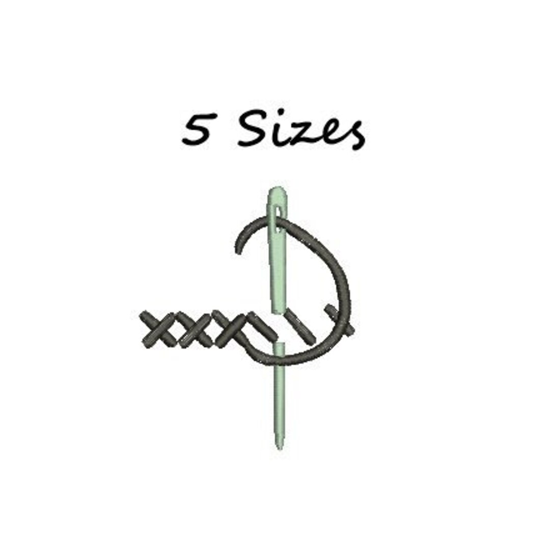 Needle and Thread Embroidery, Needle Design, Sewing Embroidery, 5 Sızes ...