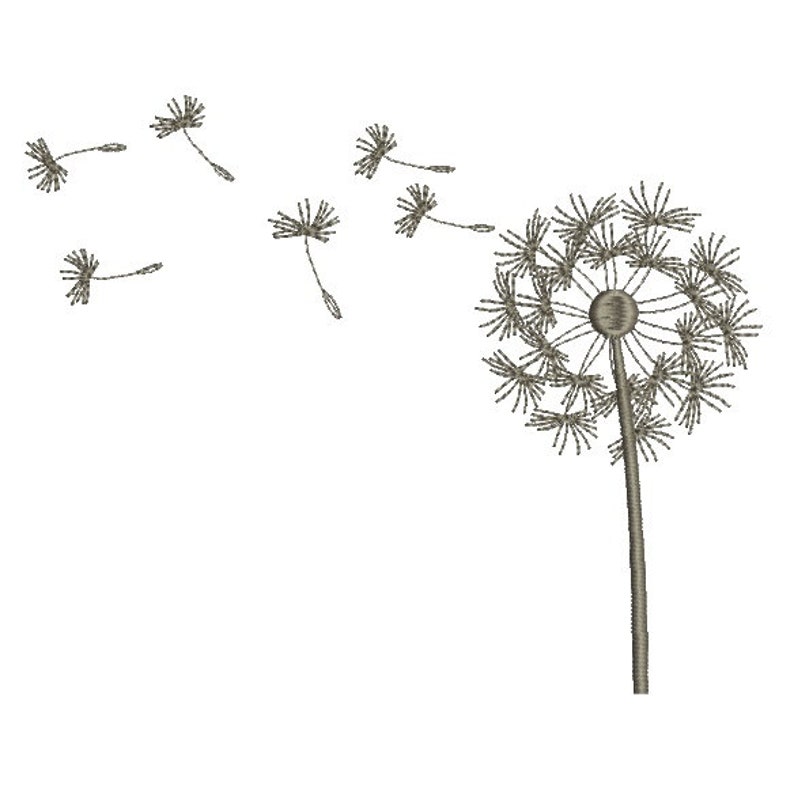 Dandelion Embroidery Design Dandelion Flower Embroidery Fill - Etsy