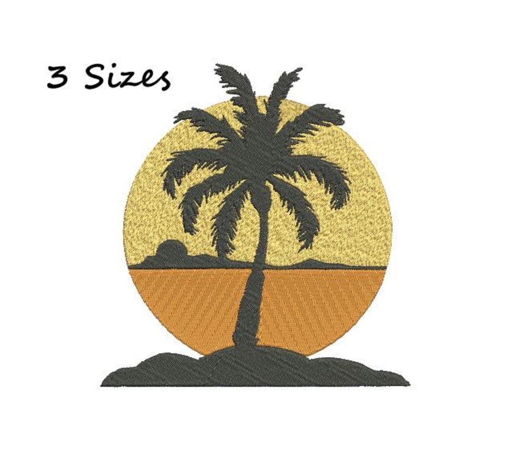 Palm Tree Embroidery Designs Tree Embroidery Forest Machine Embroidery ...