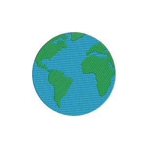 Earth Embroidery Design Earth Silhouette Embroidery Earth Design 8 ...