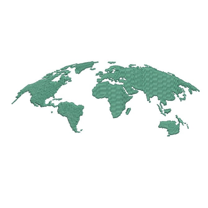 Map Embroidery Designs world Map Embroidery Map Machine Embroidery ...