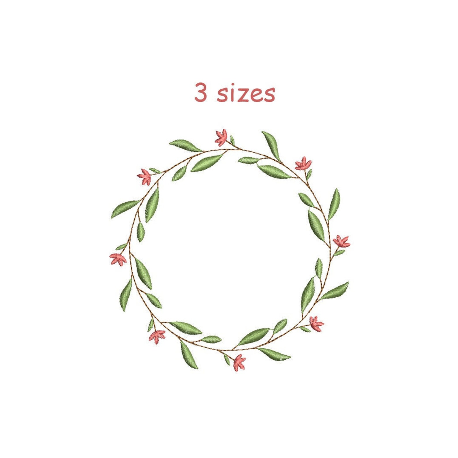 Frame Wreath Embroidery, Laurel Wreath Machine Embroidery, Monogram ...