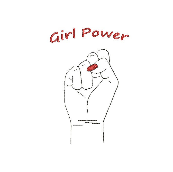 Girl Power Embroidery Design, 2 Sizes, Instant Download, Woman Power ...