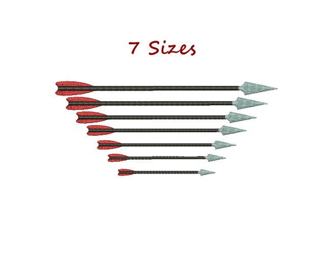 Arrow Embroidery 6 Sizes Archery Sport Pattern Archery Target Machine ...