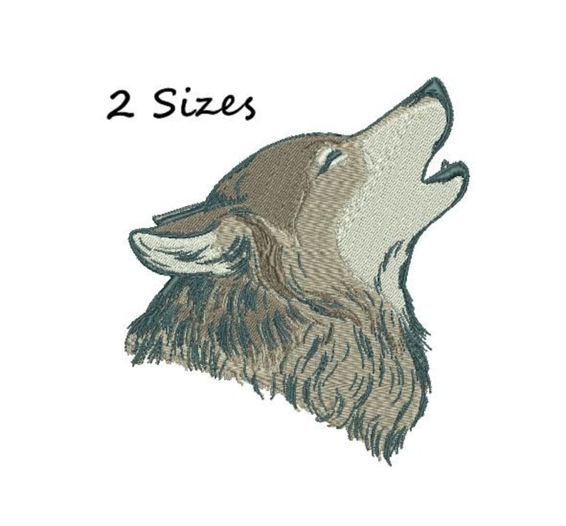 Wolf Head Machine Embroidery Design, Wolf Embroidery Design, 2 Sizes ...