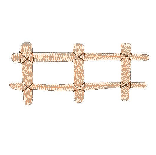 Fence With Rope Embroidery Designs Fence Embroidery Machine Embroidery ...