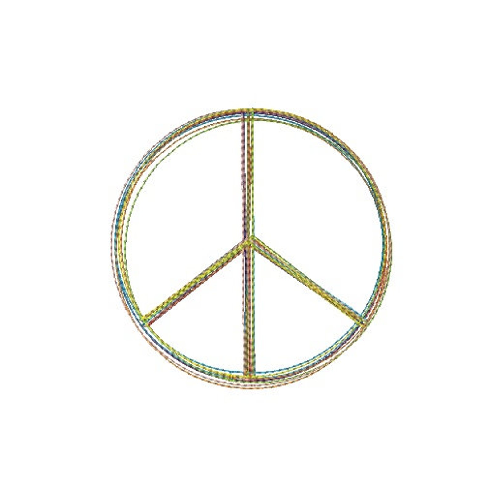 Peace Sign Embroidery Design Peace Symbol Embroidery DIGITAL - Etsy