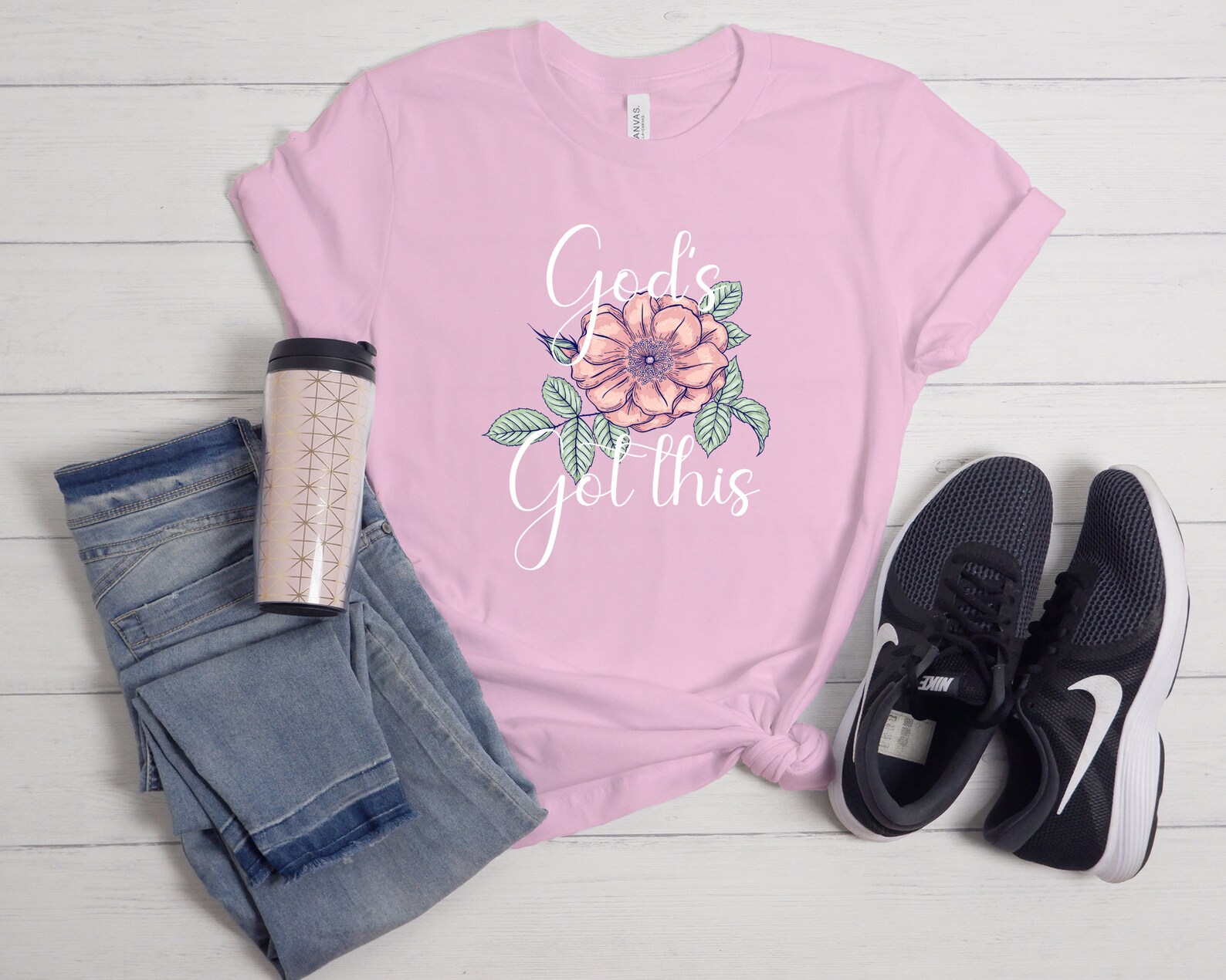 Gods Got This Shirt With Flowers, Jesus Shirt, Prayer Shirt, Faith ...
