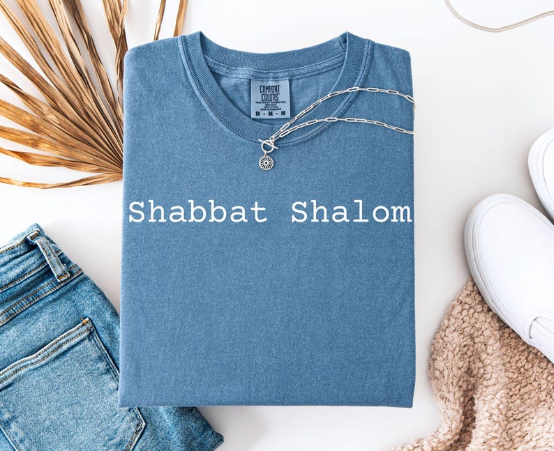 Shabbat Shalom T-shirt, Sabbath Keeper Gift Tee, Jewish Apparel ...