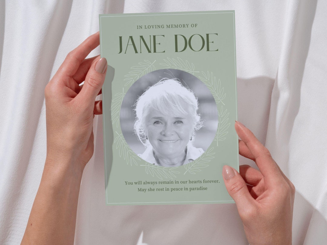 Editable Obituary Template – Elegant Design With Customizable Text ...