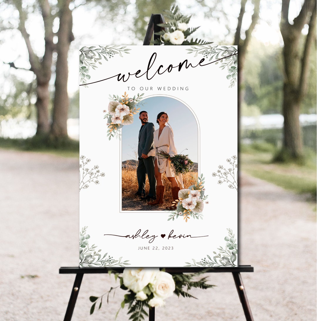 Welcome Photo Wedding Sign, Welcome Sign, Wedding Welcome Photo Sign ...