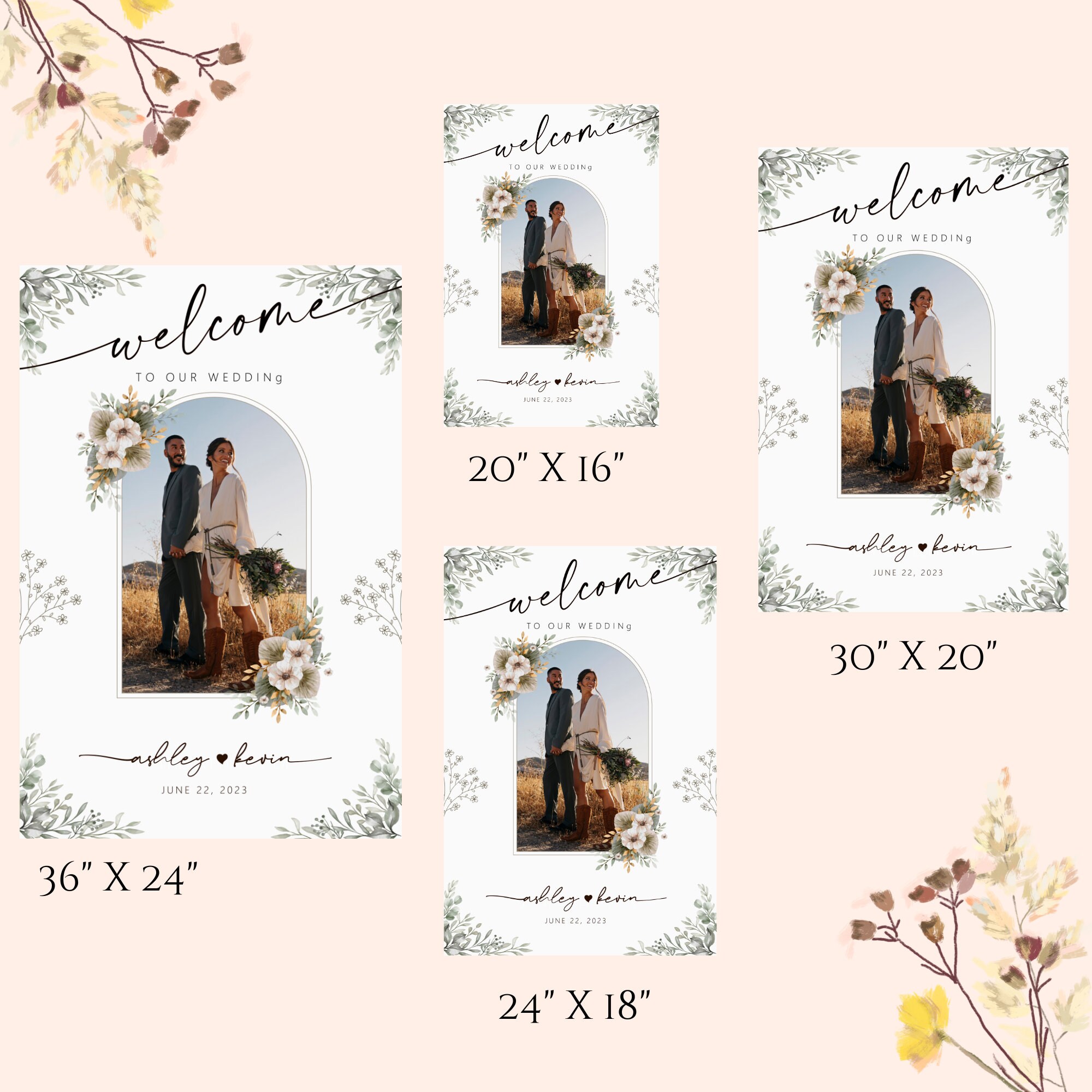 Welcome Photo Wedding Sign, Welcome Sign, Wedding Welcome Photo Sign ...