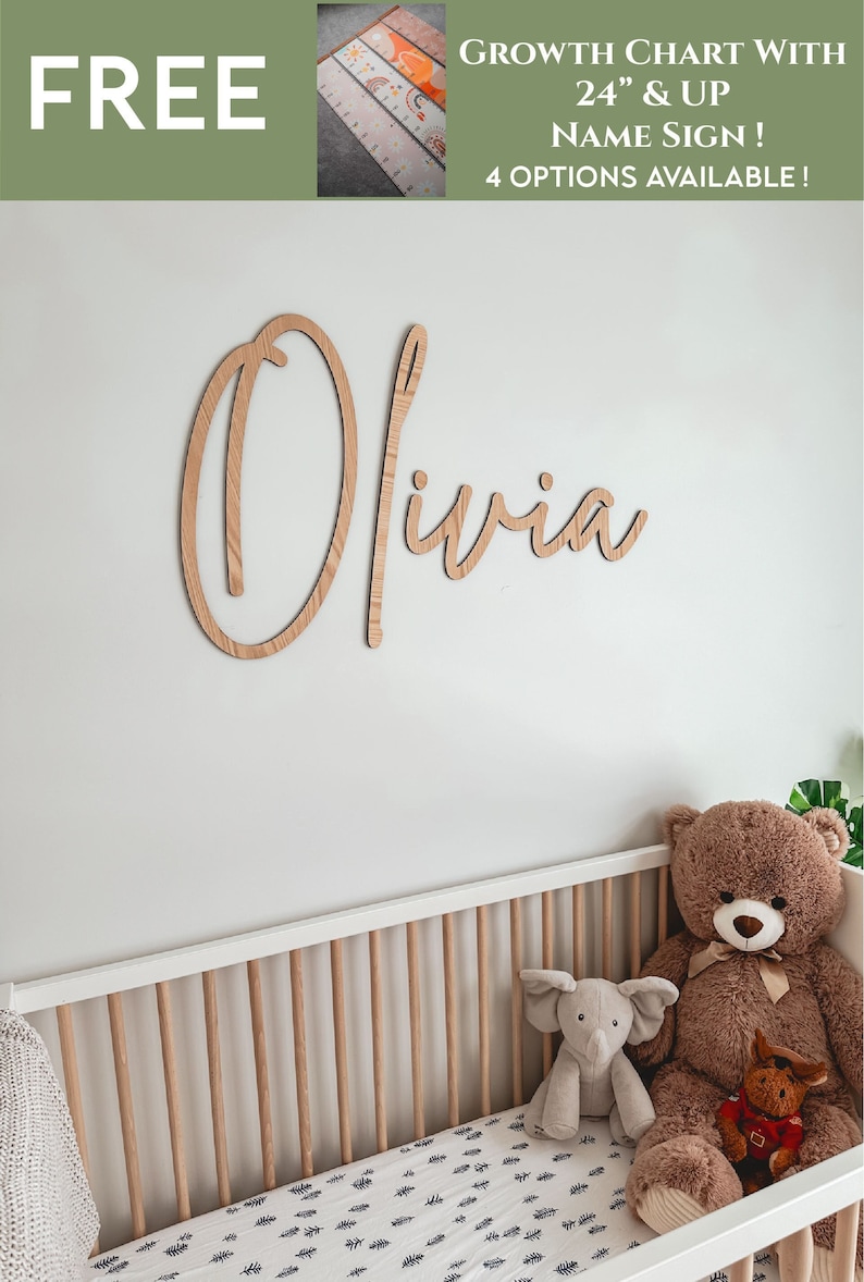 Baby Name Sign Cutout Name Cut Out Personalized Name Sign - Etsy