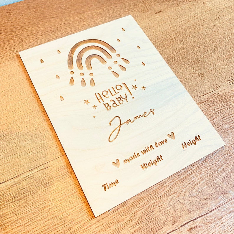 Wood Birth Announcement Sign Newborn Birth Announcement Sign - Etsy Canada