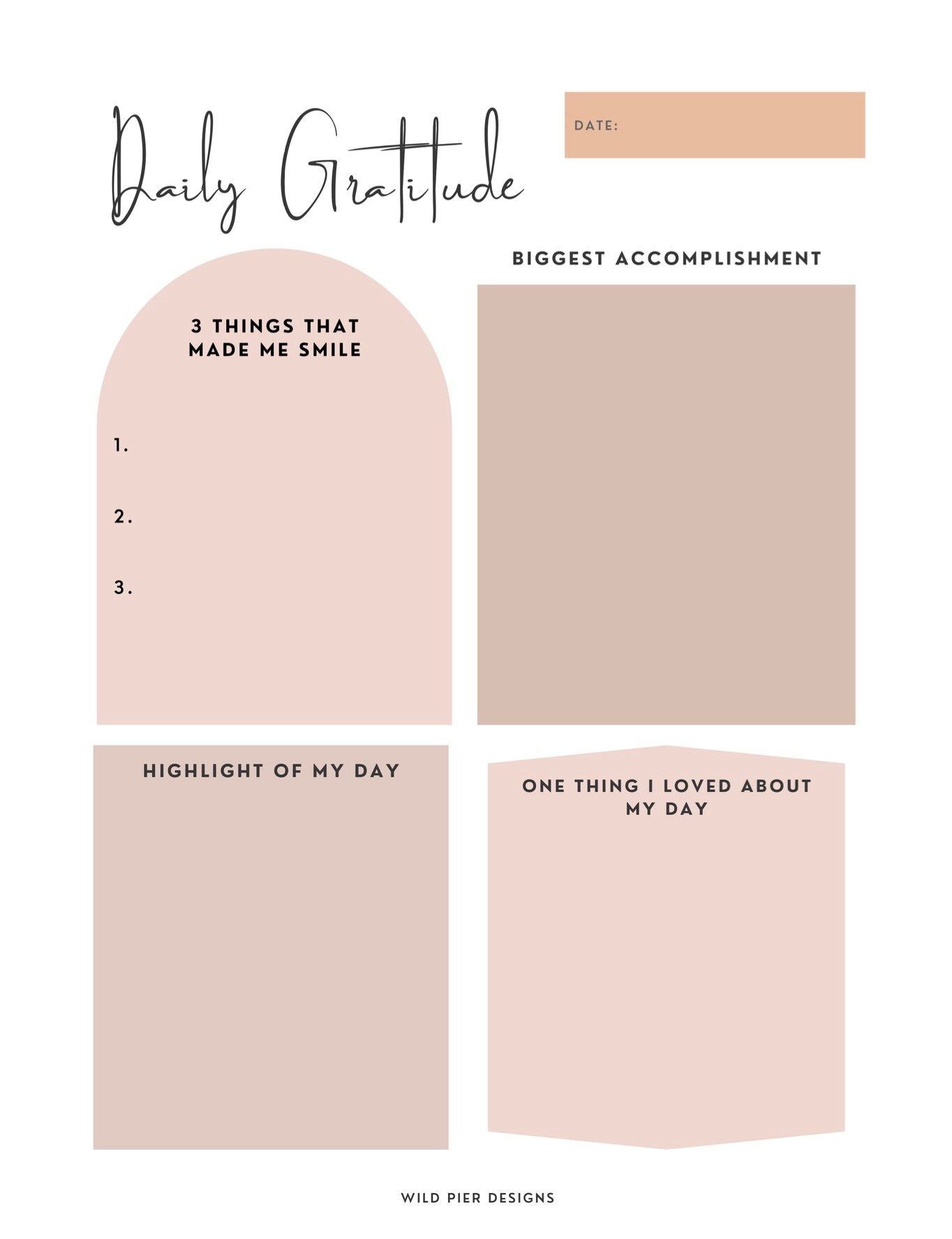 Wild Pier Designs Neutral Printable Planner - Etsy