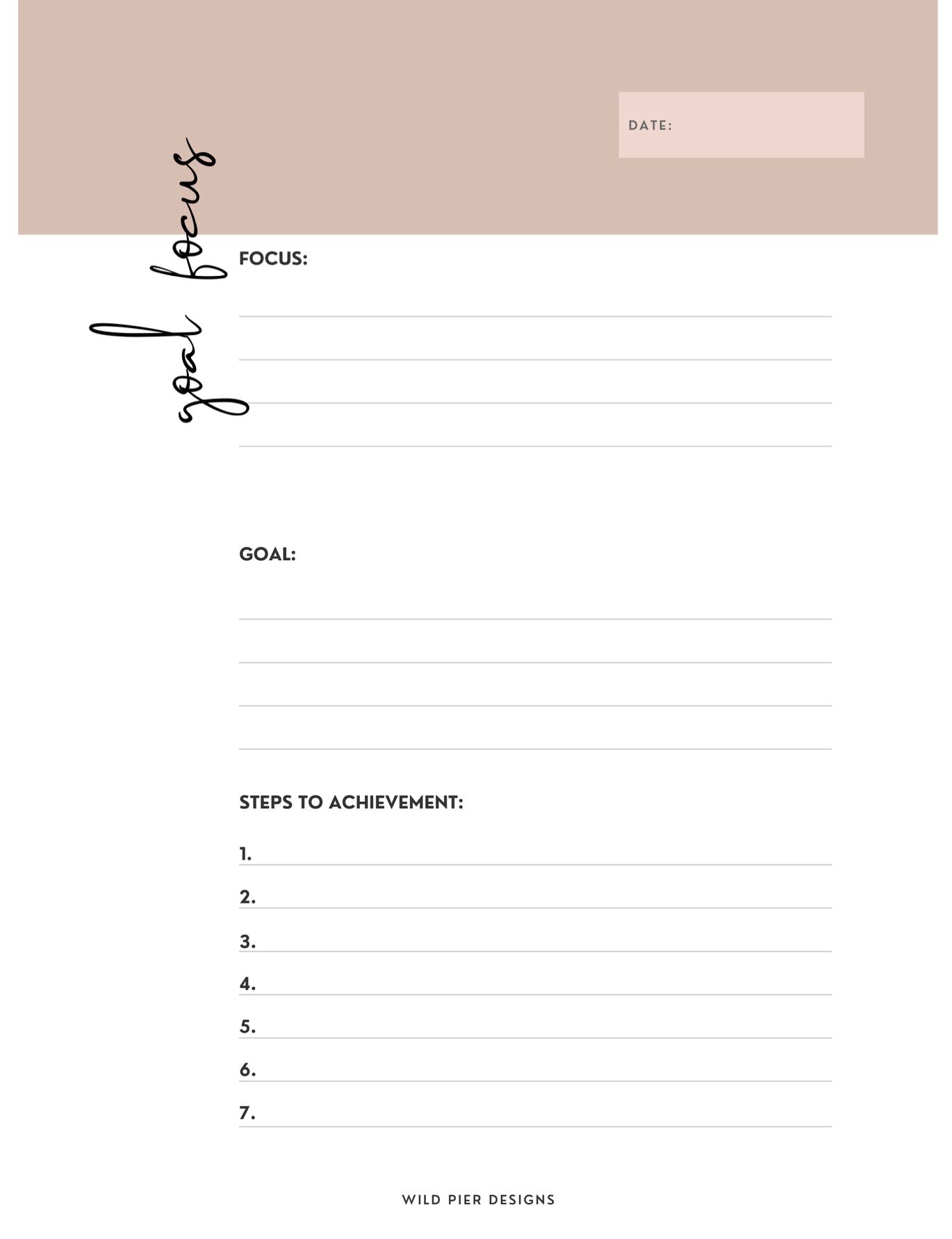 Wild Pier Designs Neutral Printable Planner - Etsy