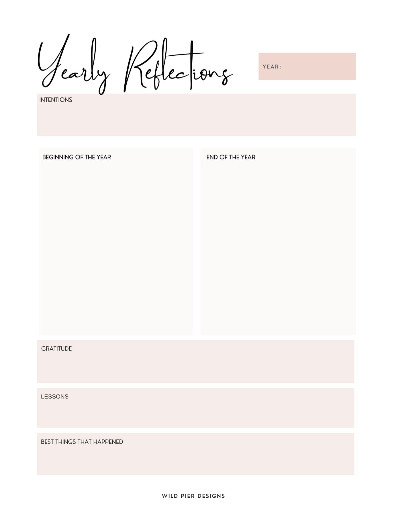 Wild Pier Designs Neutral Printable Planner - Etsy
