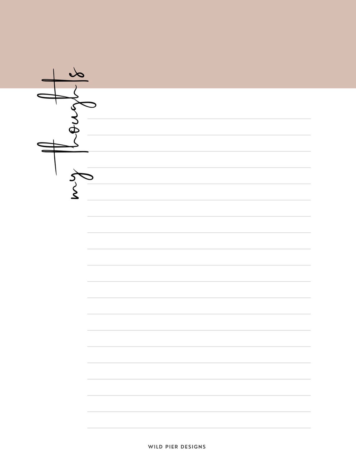 Wild Pier Designs Neutral Printable Planner - Etsy